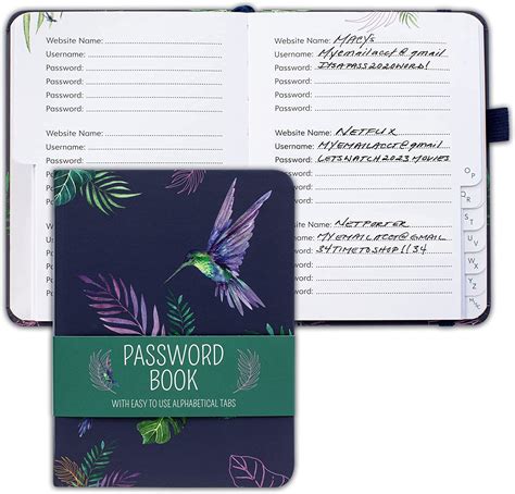 Beautiful Password Book With Alphabetical Tabs Pocket Sized Internet Beautiful Password Book With Alphabetical Tabs Pocket Sized Internet