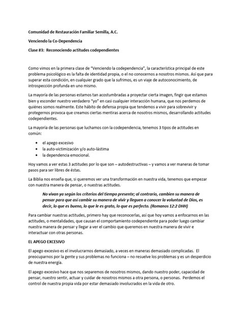 La Codependencia Pdf Amor Autoestima