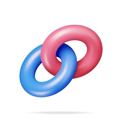 Premium Vector 3d Rings Connected In Chain Isolated Render Linked Circle Symbol Linked Torus