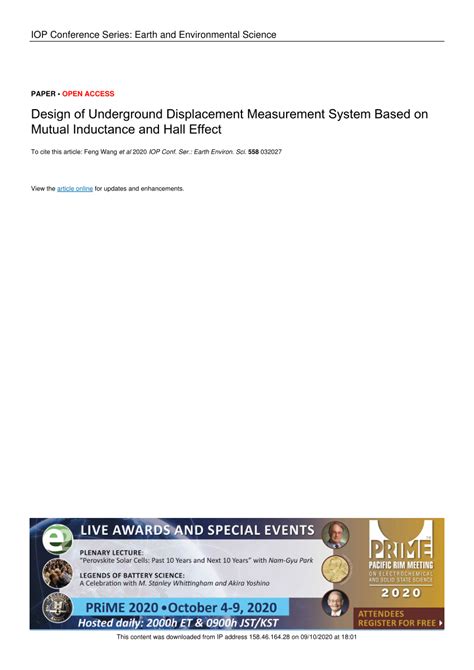 Pdf Design Of Underground Displacement Measurement System Based On Mutual Inductance And Hall