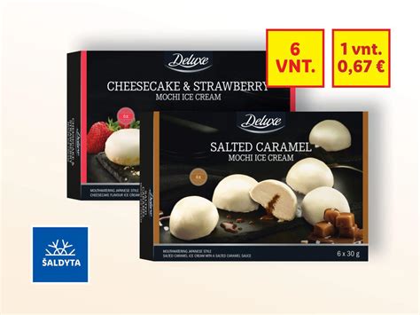 „valgomieji Tešlos Ledai „mochi““ Akcija Parduotuvėje „lidl“ Mazuma Lt