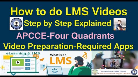how to do lms videos step by step apcce apps four quadrants moocs