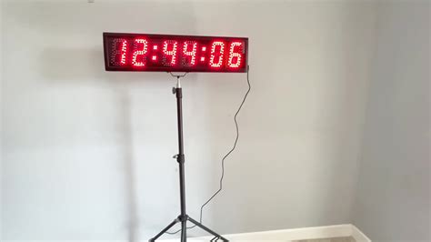 Led Training Clock Countdown Double Sided Stopwatch 6 Digit Led Outdoor