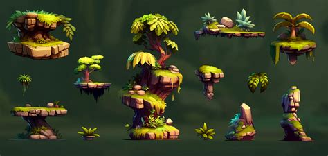 Animated D Jungle Platformer Game Ready Environments Asset By Babkagd