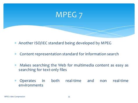 mpeg video compression standard