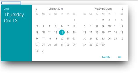 Github Kstar Vue Material Datepicker