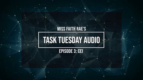 Task Tuesday Audio CEI MP Miss Faith Rae Clips Sale