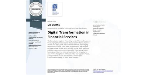 completion certificate for digital transformation in financial services md hamid usman