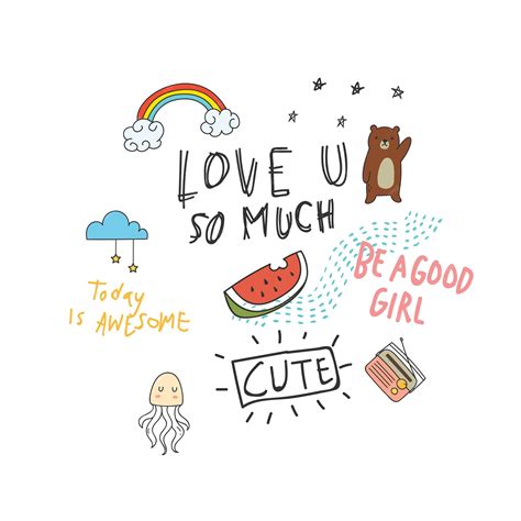 패치 및 손으로 쓴 따옴표 낙서 스타일의 멋진 티셔츠 디자인 프리미엄 벡터