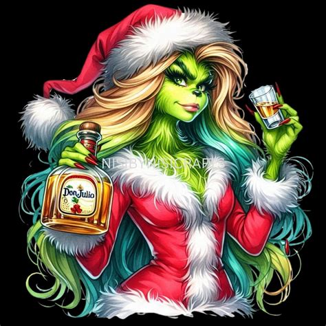 Female Grinch Art Etsy