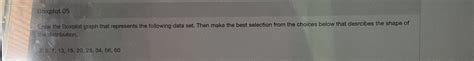 Solved Boxplot 05craw The Boxplot Graph That Represents The