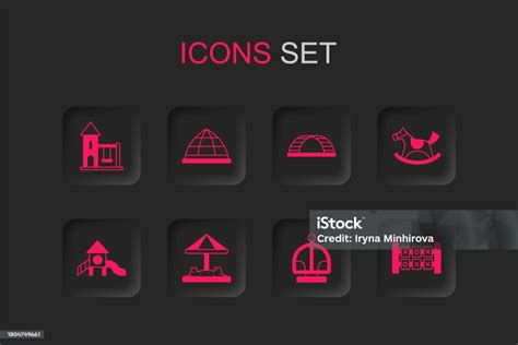 모래 놀이터 등반 장비 아이들을위한 그네 어트랙션 회전 목마 말 안장 그네 교육 논리 게임 원숭이 바 및 슬라이드 놀이터 아이콘으로 샌드 박스를 설정합니다 벡터 0명에 대한