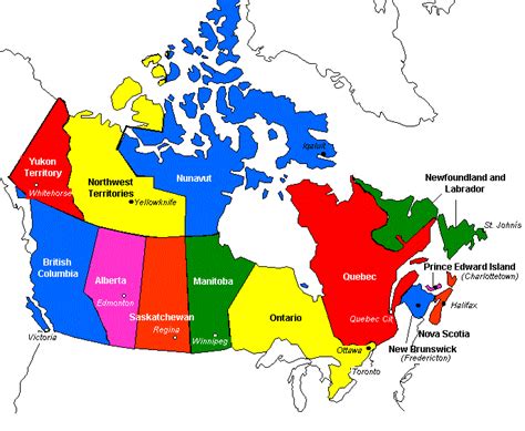 Map Of Canada Canada Map Canadian Map Map Of Canadian Provinces Map Of Canadian Cities