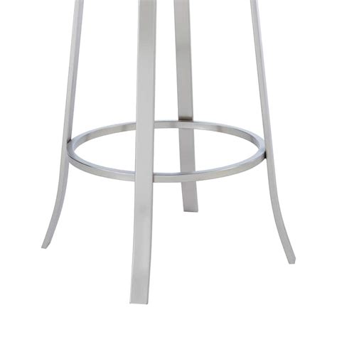 Cherie Modern Upholstered Metal Bar Or Counter Height Swivel Bar Stool