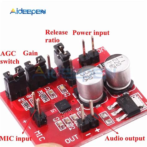 MAX Electret Microphone Amplifier Board Module With AGC Function D Aideepen