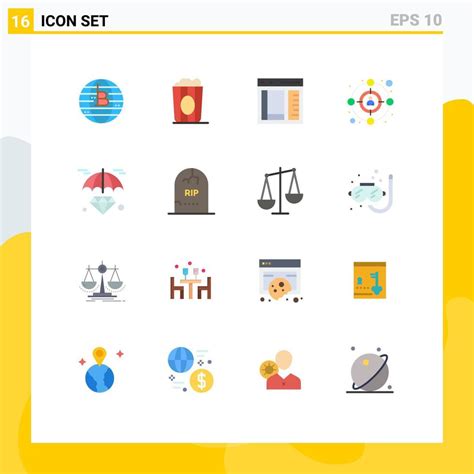 16 Flat Color Concept For Websites Mobile And Apps Hold Target Browser Customer Page Editable