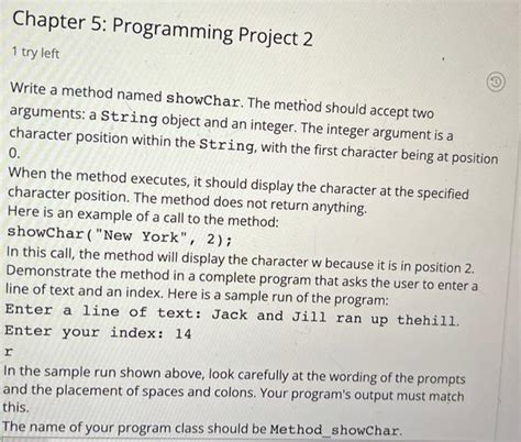 Solved Chapter 5 Programming Project 2 1 Try Left Write A