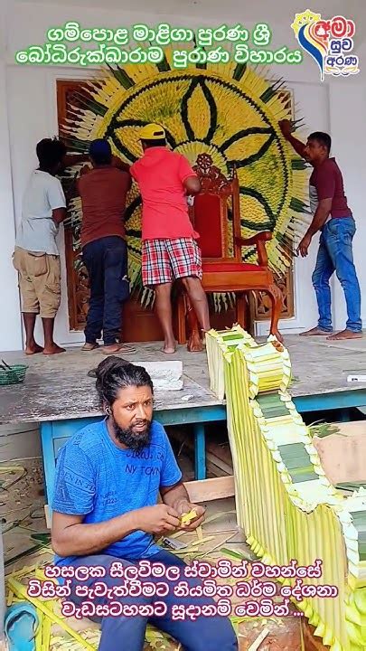 හසලක සීලවිමල ස්වාමීන් වහන්සේගේ වැඩමවීමෙන් සිදු කෙරෙන ධර්ම දේශනාවට සූදානම් වෙමින් 🌻🌻🌻