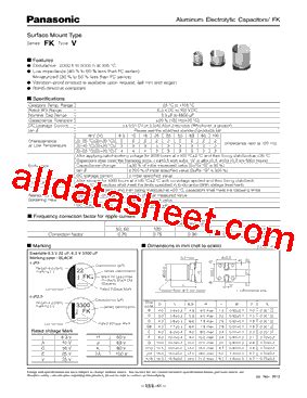 EEV-FK1J221Q Datasheet(PDF) - Panasonic Semiconductor