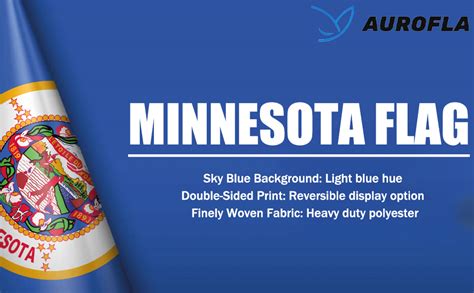 Aurofla Minnesota Flag 3x5 Outdoor Double Side 3 Ply