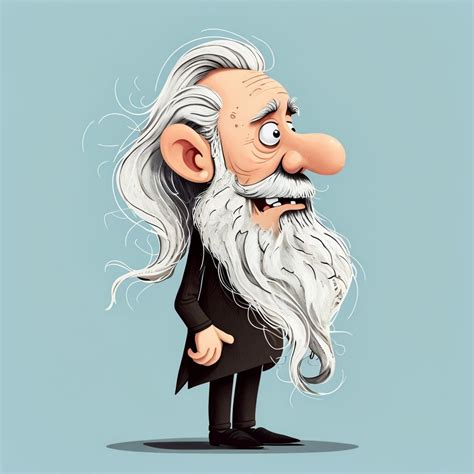 Old Man Cartoon Face With Beard The Old Man With Beard Portrait