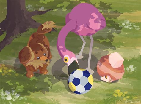 Flamigo Dachsbun And Nacli Pokemon Drawn By Johnkyoj Danbooru