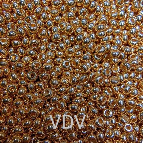 Бісер Preciosa 68304 10 0 Бісер Чехія металізований з натуральним золотом 50 г68304 10 0