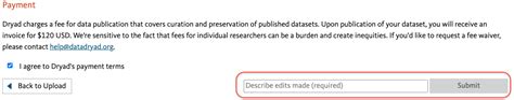 Optional Text Field To Capture Edits Made To Data Files For Revised Or Versioned Datasets
