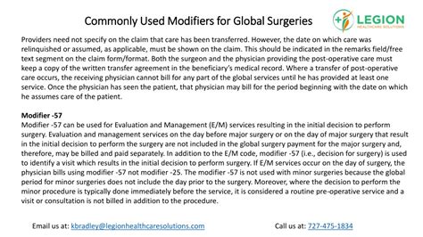 Ppt Commonly Used Modifiers For Global Surgeries Powerpoint