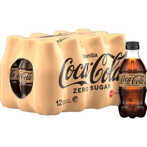 Coca Cola Vanilla Zero Sugar Soft Drink Mini Bottles 12 X 300ml Woolworths