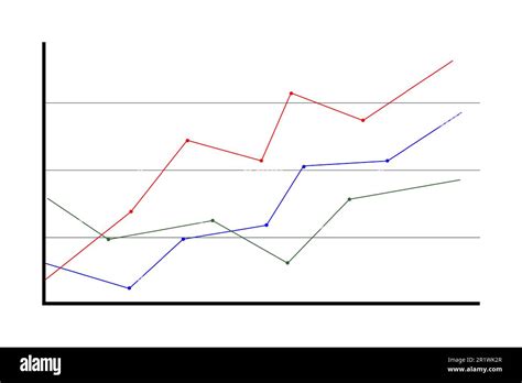 Statistic Economic Financial Or Business Graph With Axes And Lines Example Of Graphic Data
