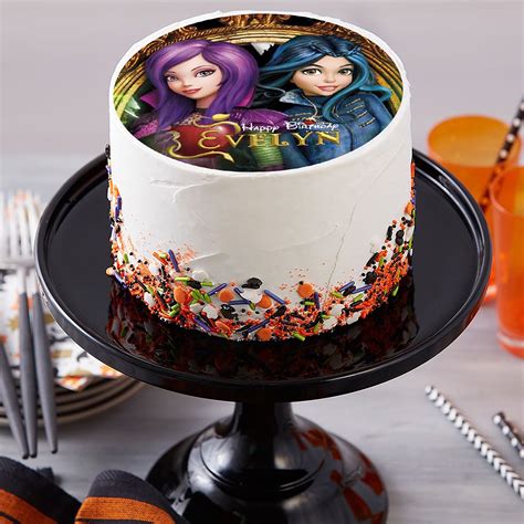 Descendants Mal And Evie Edible Cake Topper Custom Edible Topper
