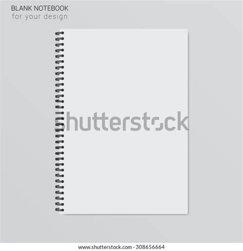 Blank Realistic Spiral Notepad Notebooktemplate Your Stock Vector Royalty Free 308656664