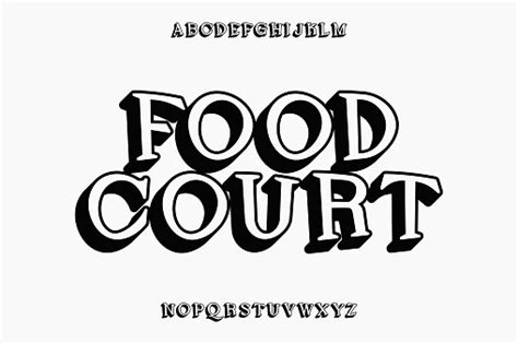 장난기 넘치는 세리프 글꼴 벡터로 포스터 헤드라인 및 창의적인 디자인에 적합합니다 벡터 일러스트 레이 션 개념에 대한 스톡 벡터