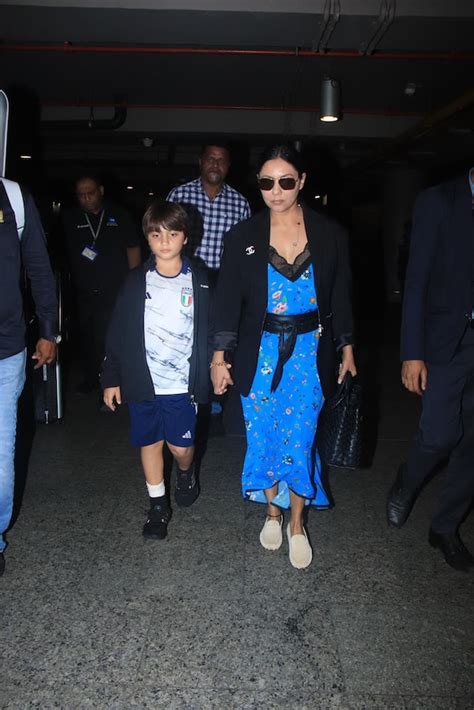 In Pics Shah Rukh Khan Returns To Mumbai With Gauri And Abram Amid