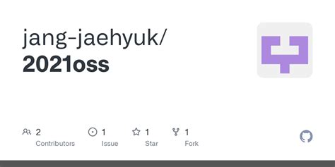 Github Jang Jaehyuk 2021oss