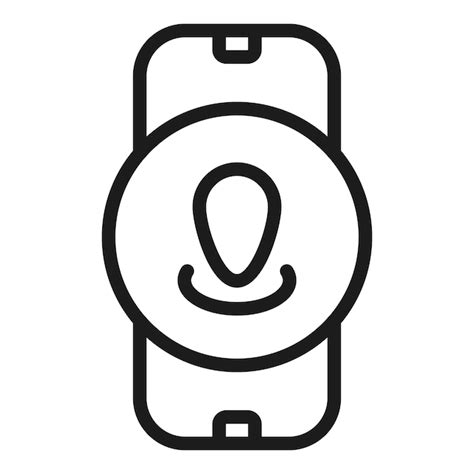 Premium Vector Tracker App Icon Outline Tracker App Vector Icon For