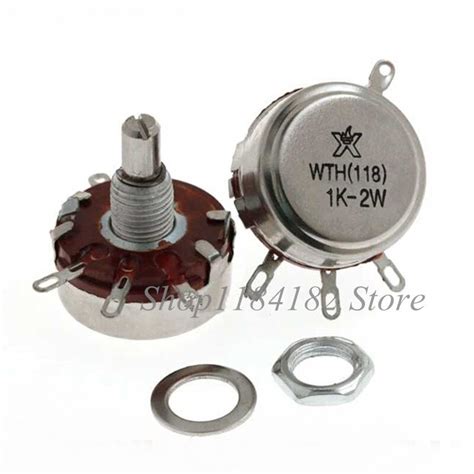 Wth118 1a 2w Rotary Taper Carbon Potentiometer 470r 1k 2k2 3k3 4k7 5k1 5k6 6k8 10k 22k 33k 47k