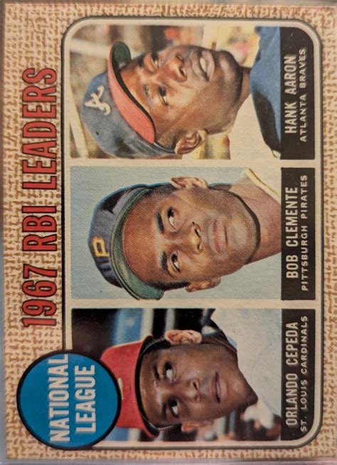 N L Rbi Leaders [cepeda Clemente Aaron] 3 Prices 1968 Venezuela
