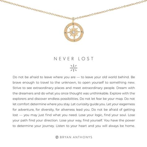 Never Lost Compass Necklace Bryan Anthonys Compass Necklace
