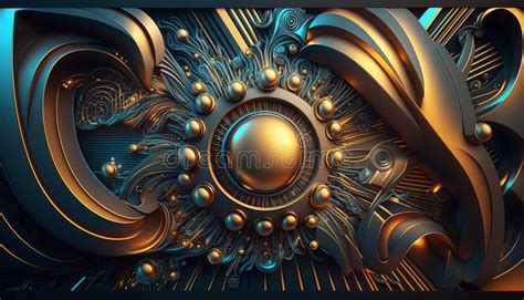 Modern Technology Background Generative Ai Stock Illustration