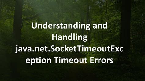 Understanding And Handling Sockettimeoutexception Timeout Errors Youtube