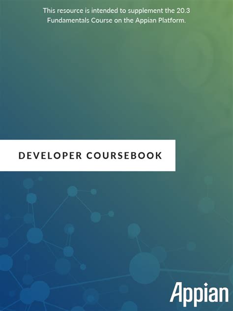 appian 20 3 developer coursebook pdf databases relational database