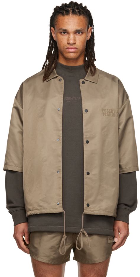 Essentials Brown Nylon Shirt Ssense