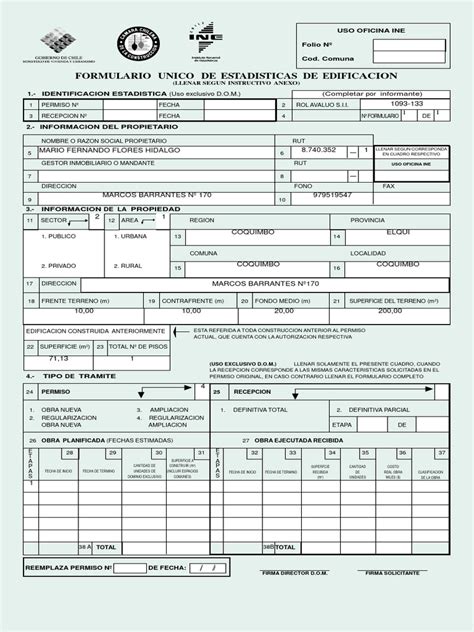 Formulario Ine Pdf Loseta Construyendo Tecnología