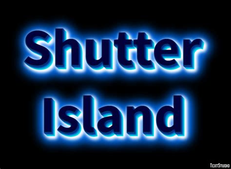 shutter island text effect and logo design movie