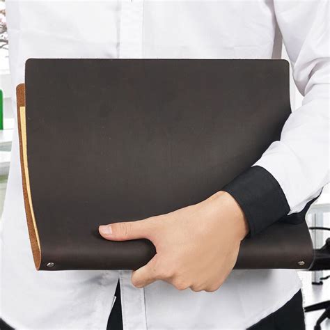 Genuine Leather Notebook A4 Loose Spiral Notebook Retro Handmade First Layer Cowhide 4 Ring