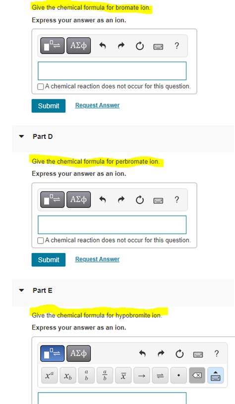 Give The Chemical Formula For Bromate Ion Express