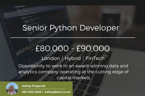 Aisling Fitzgerald On Linkedin Python Developer Fintech