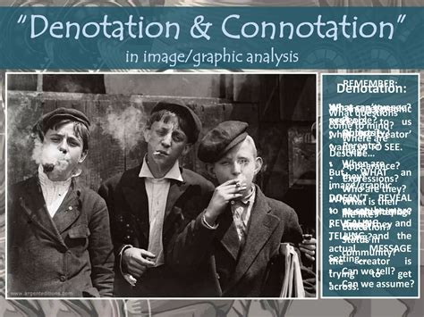 The “denotation” And “connotation” Of Imagegraphic Analysis Ppt